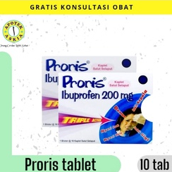 Jual proris tablet isi 10 obat demam/obat sakit gigi/ obat nyeri ...