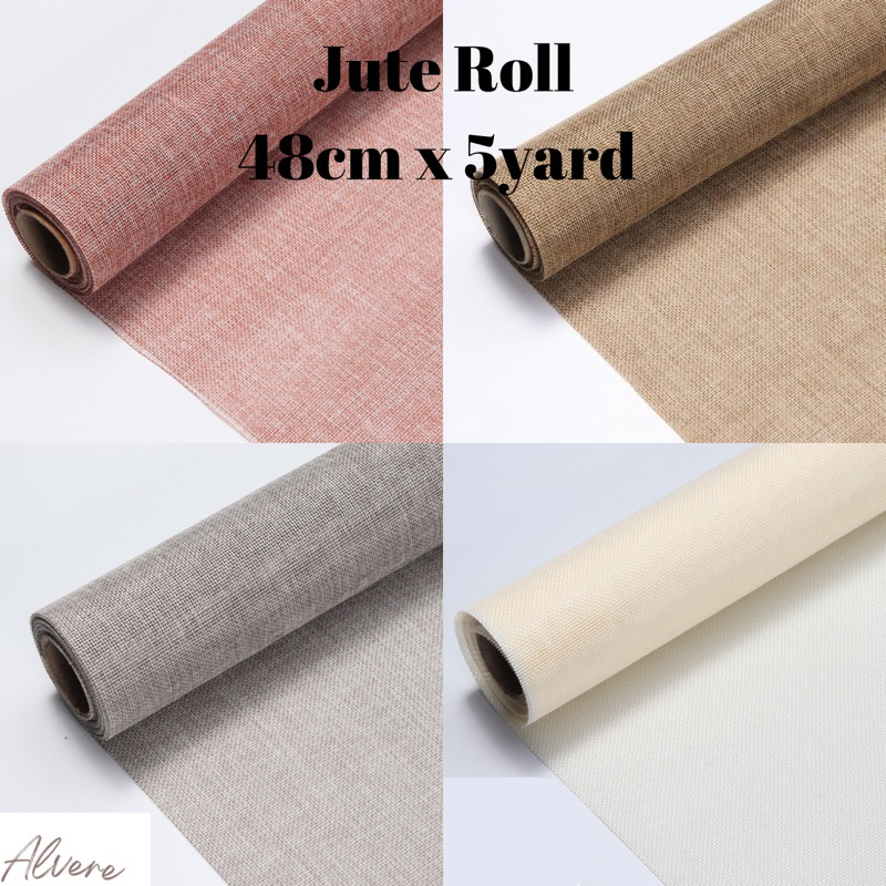 Jual Jute Roll Flower Mesh Roll Wrapping Korea Karung Goni Buket Kertas ...