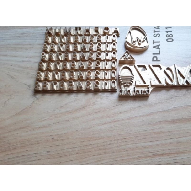Jual Plat stamp logo custom bahan kuningan | Shopee Indonesia