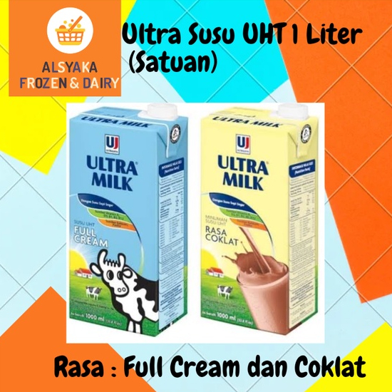 Jual Ultra Susu UHT 1 Liter Rasa Coklat / Full Cream (Satuan/Ecer ...