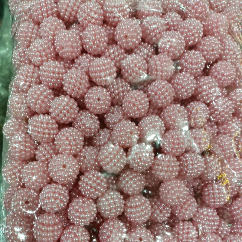 Jual manik mote berry bulat mutiara 14mm ada banyak pilihan warna ...