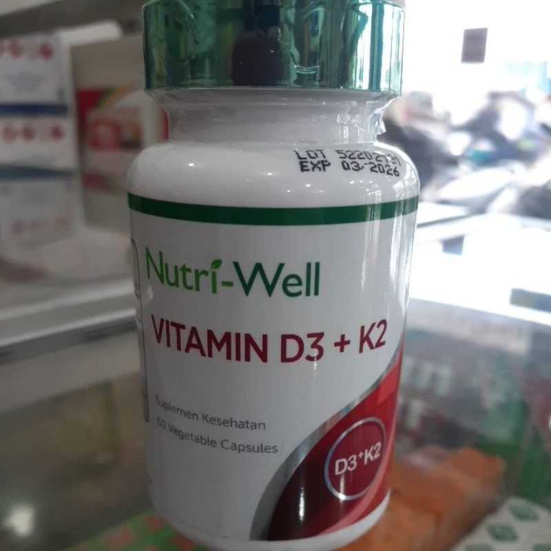 Jual Nutriwell Vitamin D3+K2 isi 60 vegetavle capsules | Shopee Indonesia
