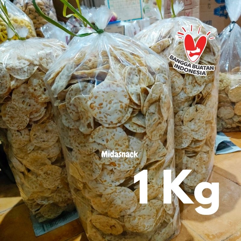 Jual Keripik tempe sagu bulat 1kg cemilan lebaran gurih enak murah ...