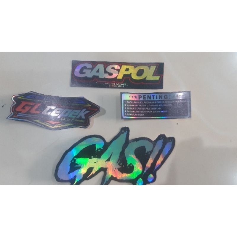 Jual sticker penting gas gaspoll hologram murah | Shopee Indonesia