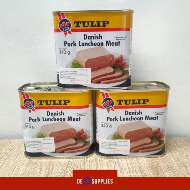 Jual Tulip Danish Pork Luncheon Meat 340g - Daging Maling Ham Babi Premium | Shopee Indonesia