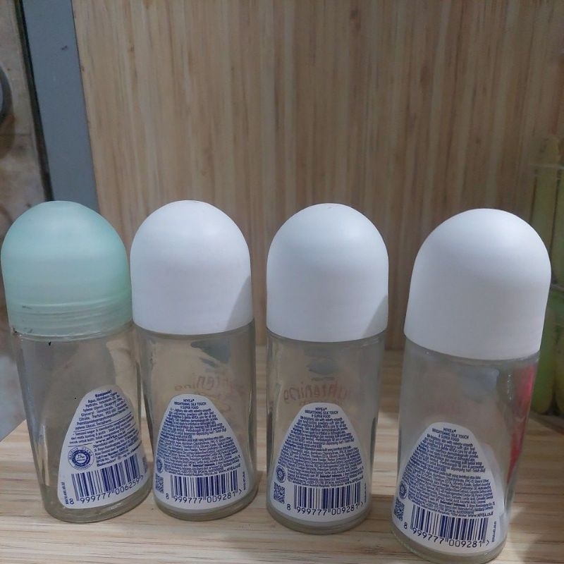 Jual Botol Kaca Bekas Deodorant Niv3a/Rexon4 (4 Pcs) | Shopee Indonesia