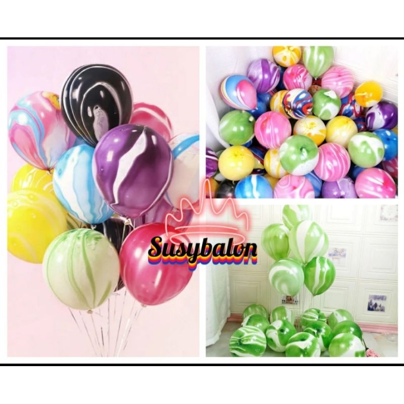 Jual Balon Latex Marble / Balon Latex Motif Kelereng | Shopee Indonesia