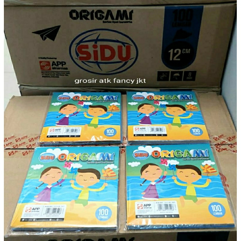 Jual Kertas Lipat Origami Kecil Sidu Sinar Dunia Warna Warni 100 lembar ...