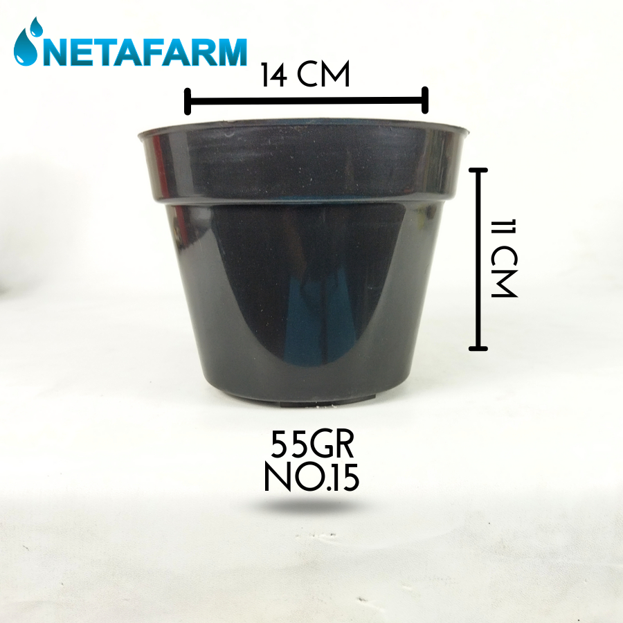 Jual Paket Pot Bunga - Tanaman Hias Warna Hitam No 15 - 10 pcs | Shopee ...