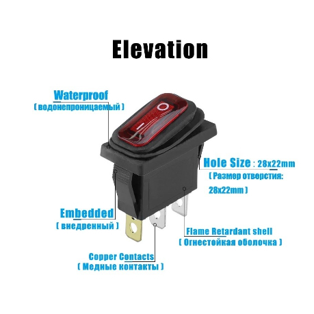 Jual Saklar 12V 15A KDC3 Rocker Switch 3 Pin SPST On Off Rock | Shopee ...