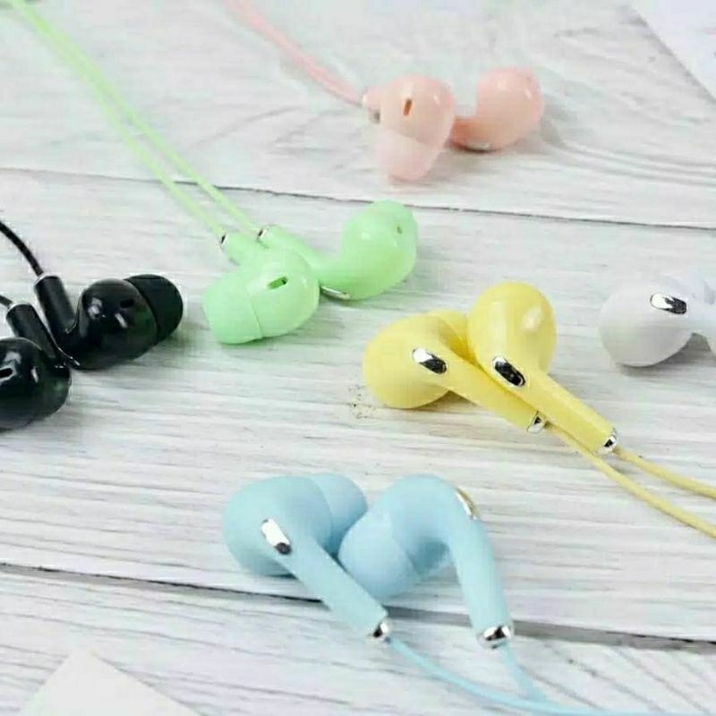 Jual Headset kabel U28 macaron | Shopee Indonesia