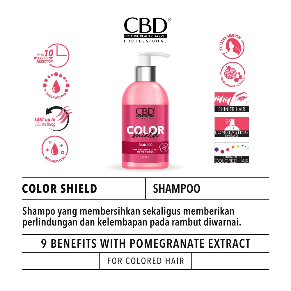 Jual CBD Professional Color Shield Shampoo 250ml | Conditioner 250ml ...