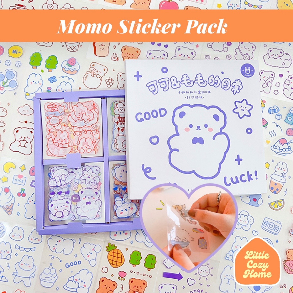 Jual Momo Sticker Pack Paket Stiker Lucu Ala Jepang Korea Karakter Momo ...