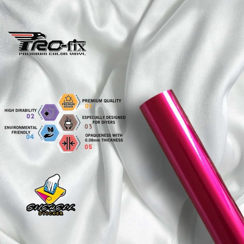 Jual sticker skotlet pink magenta metalik candy glossy profix premium ...