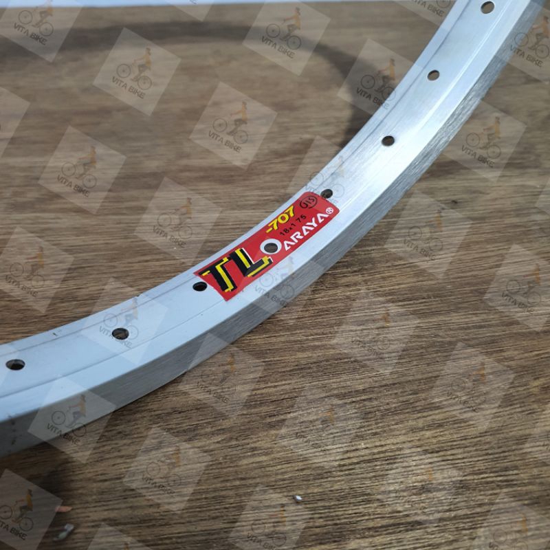 Jual Velg Rims Sepeda 18 BMX Mini 28 atau 36 Hole Araya Silver TL-707 ...