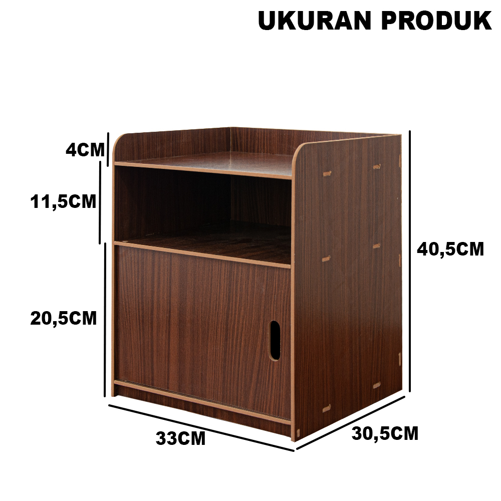 Jual Rak Meja Nakas 1 Ruang 1 Lemari Bed Side Table Serbaguna MDF ...