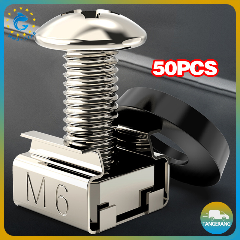 Jual 【50 Pcs M6】Nut Baut Rack Server Hardcase/Baut Dan Mur Hard Case ...