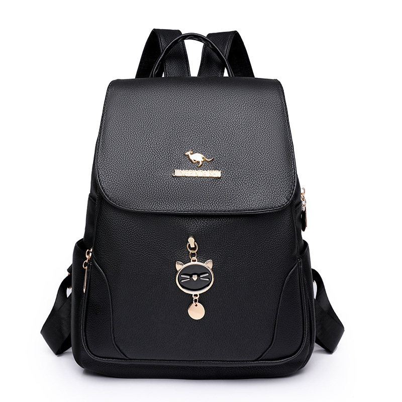 Jual TAS RANSEL WANITA PREMIUM KULIT HITAM MINGURIA TA764B5 BACKPACK ...