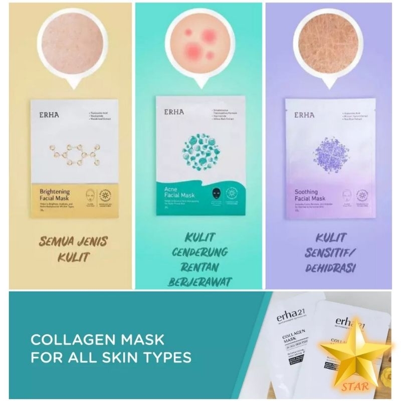 Jual ERHA Brightening Facial Mask - Masker Pencerah Wajah | Shopee ...