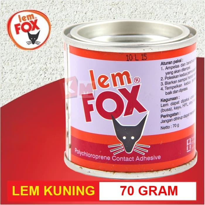 Jual Lem Fox Kuning Kaleng 70gr / Lem Karpet Sandal Kayu 70g 70 g gr gram | Shopee Indonesia
