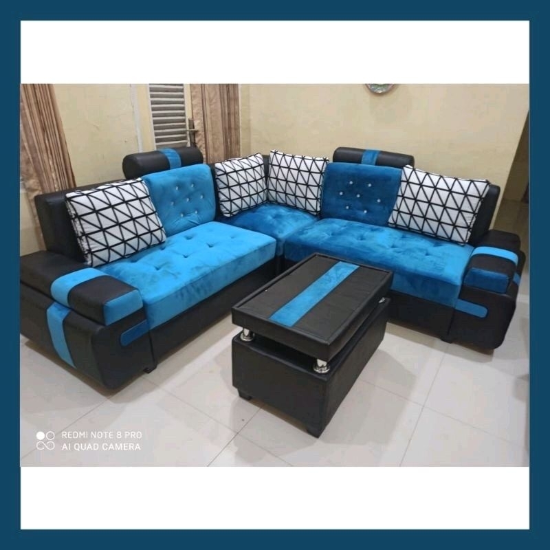 Jual Sofa L Sudut Sofa Ruang Tamu Minimalis Modern Kekinian Murah ...
