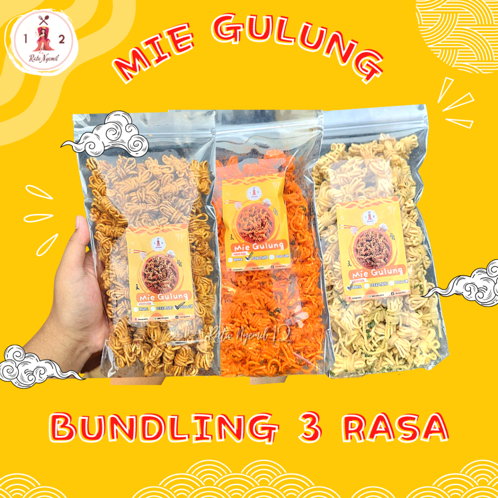 Jual BUNDLING SEMUA RASA 3PCS 230GRAM MIE GULUNG CETAR | Shopee Indonesia