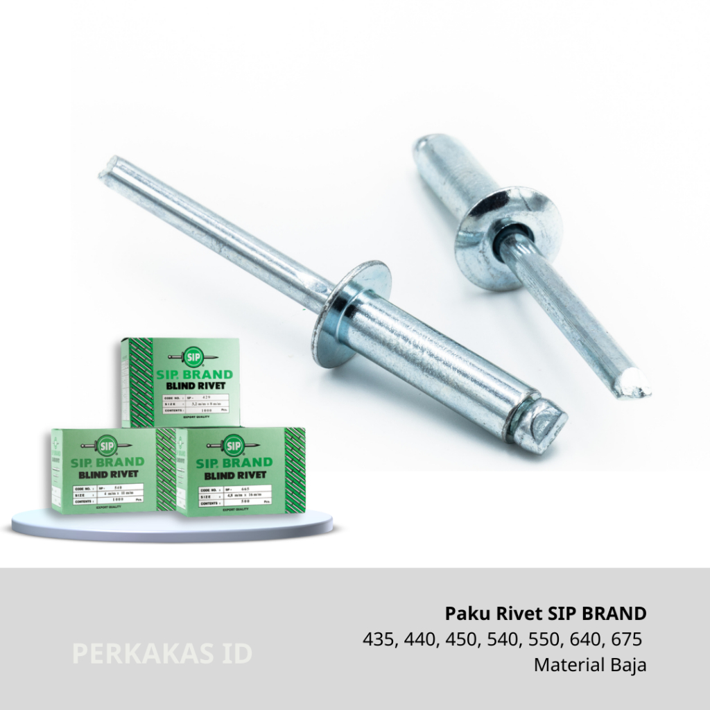 Jual Paku Rivet 4mm 435-675 SIP Brand isi 50pcs | Shopee Indonesia