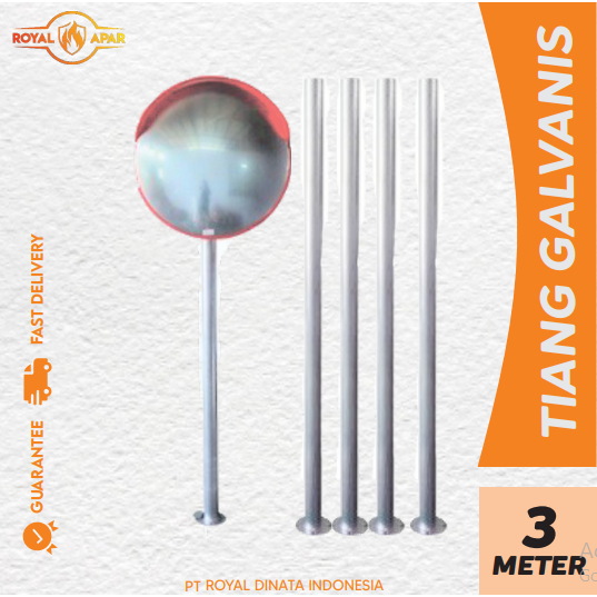 Jual Tiang Galvanis Multifungsi Tapak Bawah / 3 Meter / Silver - ROYAL ...