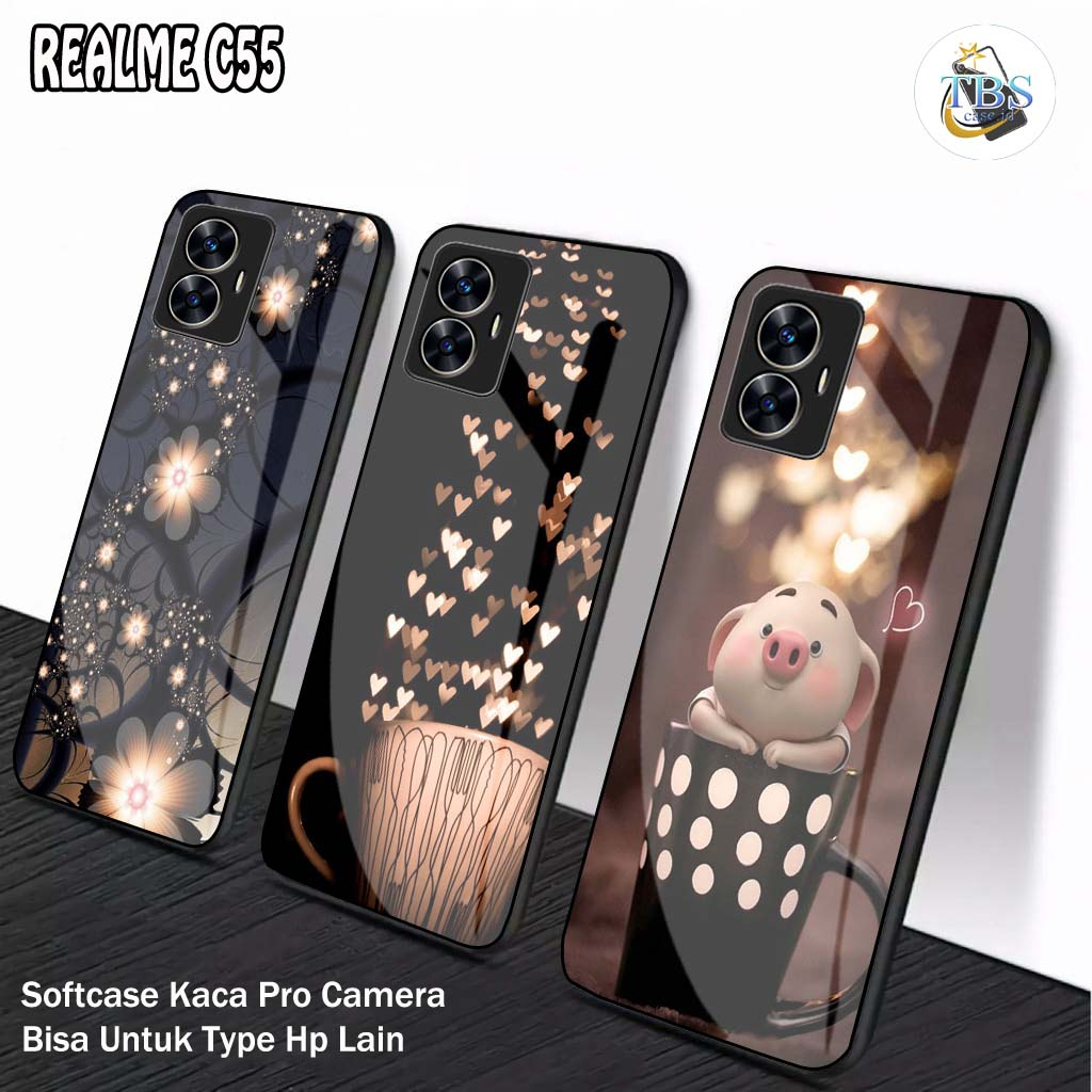 Jual Softcase Glass Kaca Realme C55 NFC [M156] Motif Iphone - Case Hp ...