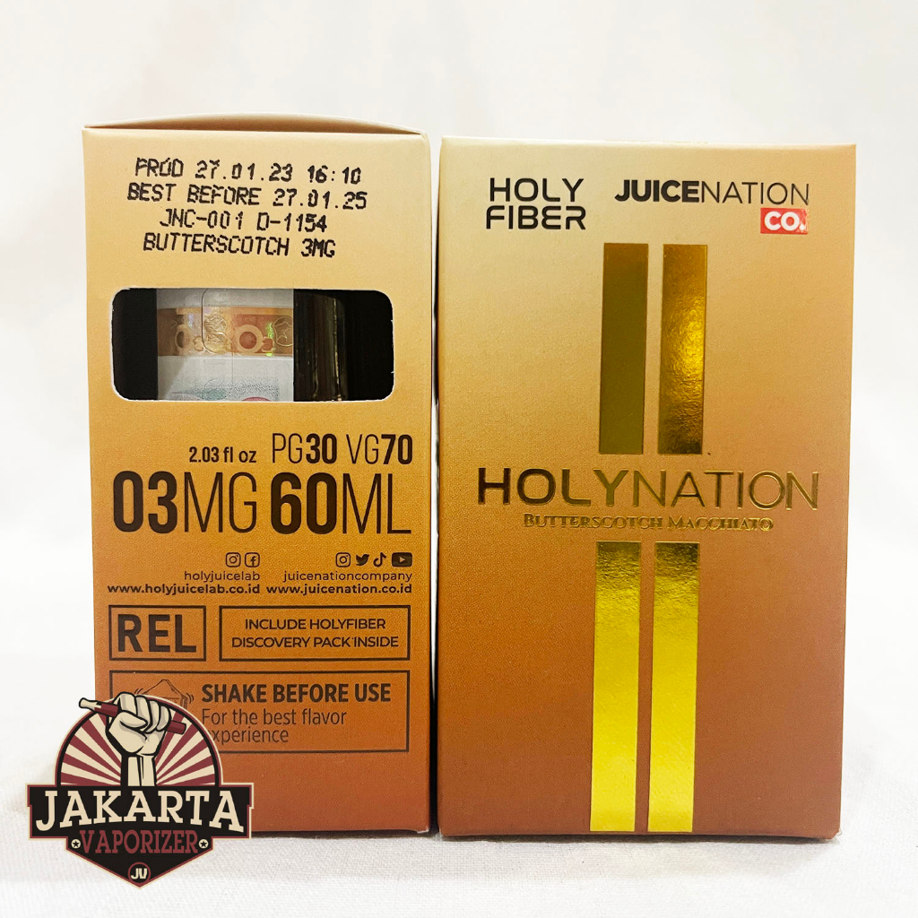 Jual HOLYNATION BUTTERSCOTCH MACCHIATO 60ML 3MG 6MG BY JUICENATION X ...