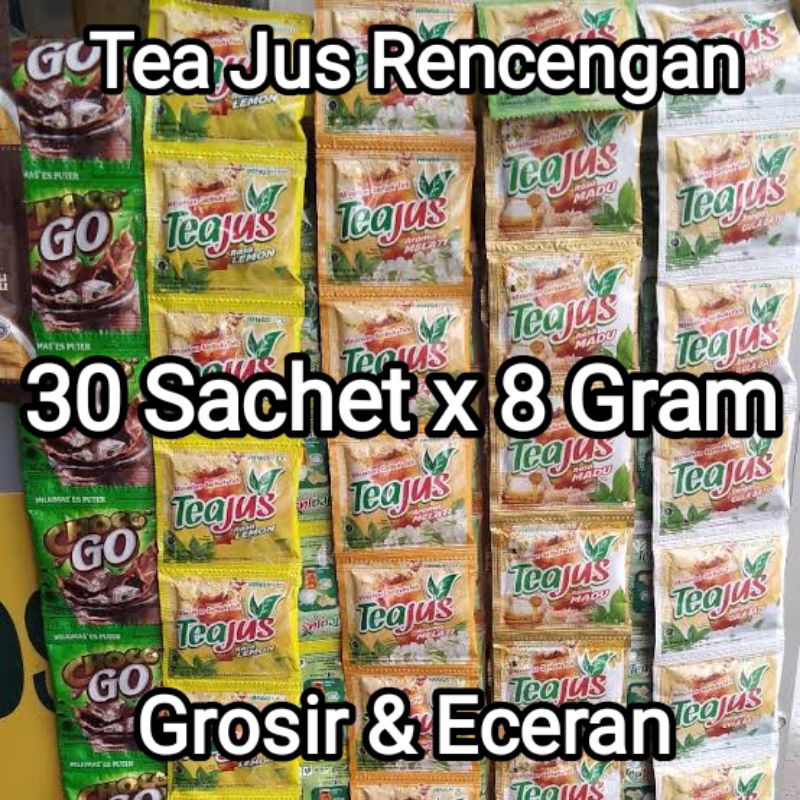 Jual tea jus rencengan 30 sachet x 8 gram varian rasa lengkap | Shopee ...
