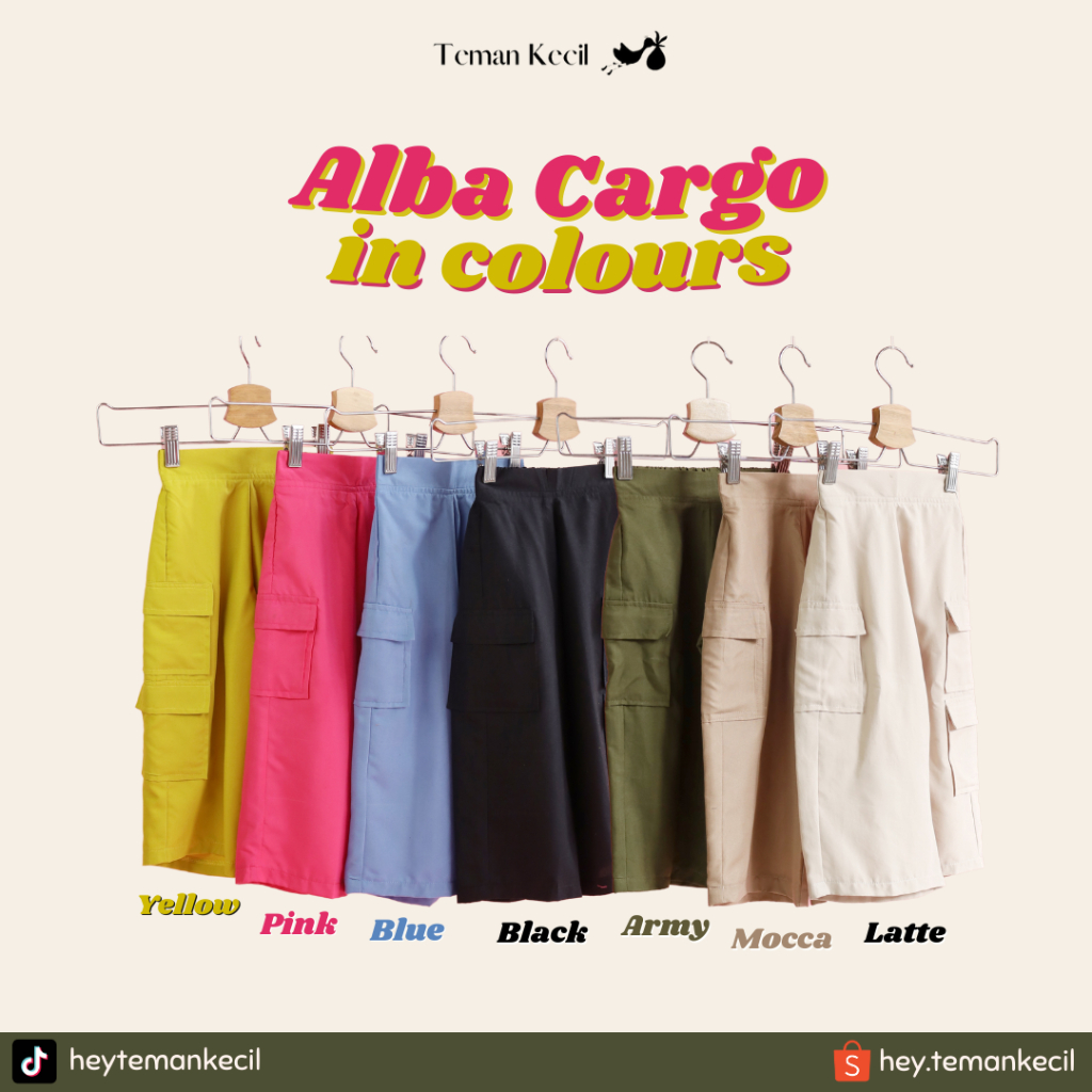 Jual Celana Cargo Anak - Alba Cargo Series Teman Kecil | Shopee Indonesia
