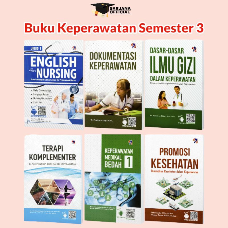 Jual Buku Keperawatan Semester 3 : Dasar-Dasar Ilmu Gizi dalam Keperawatan | English For Nursing ...