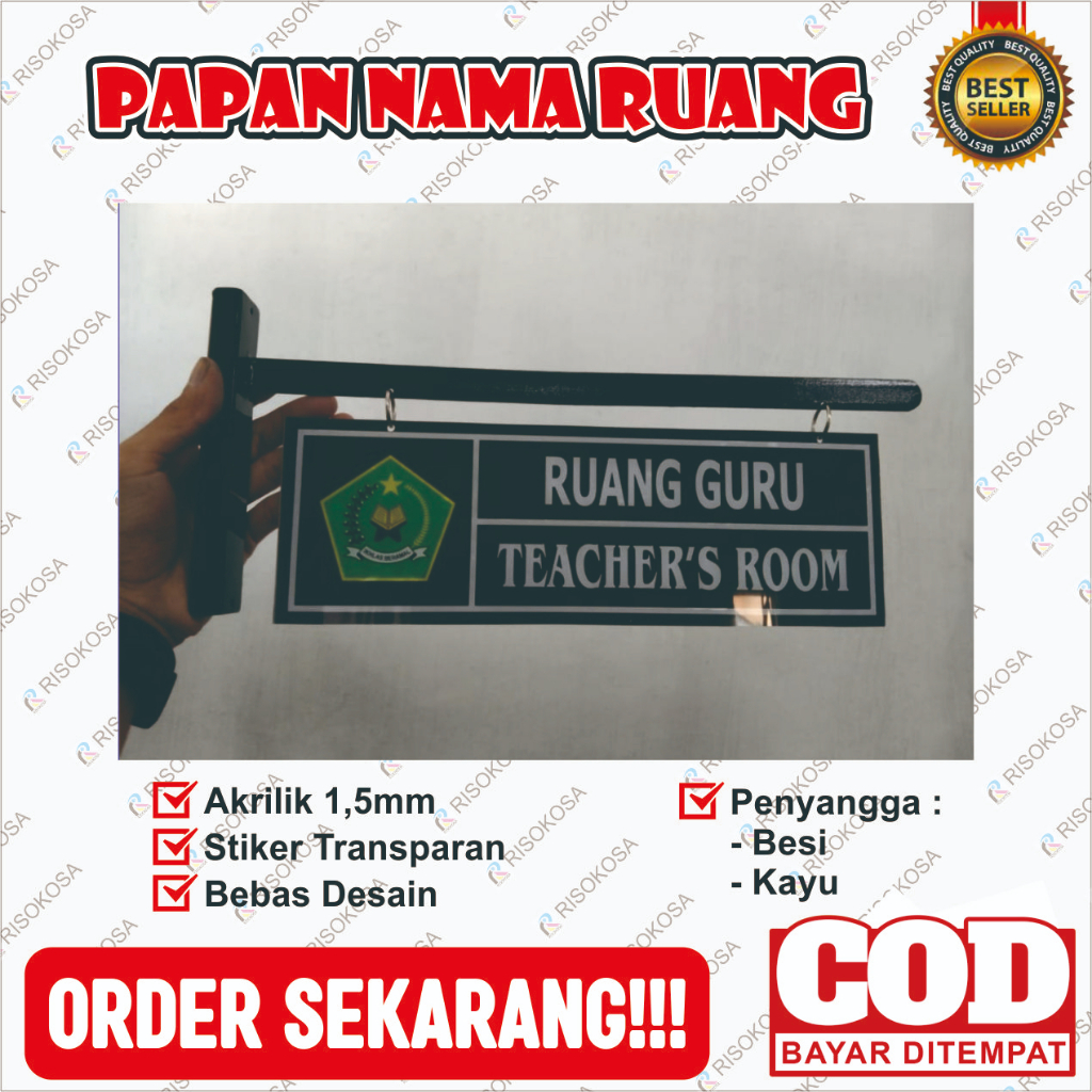 Jual PAPAN NAMA RUANG | PAPAN INFORMASI UKURAN 25x12cm | GRATIS DESAIN ...