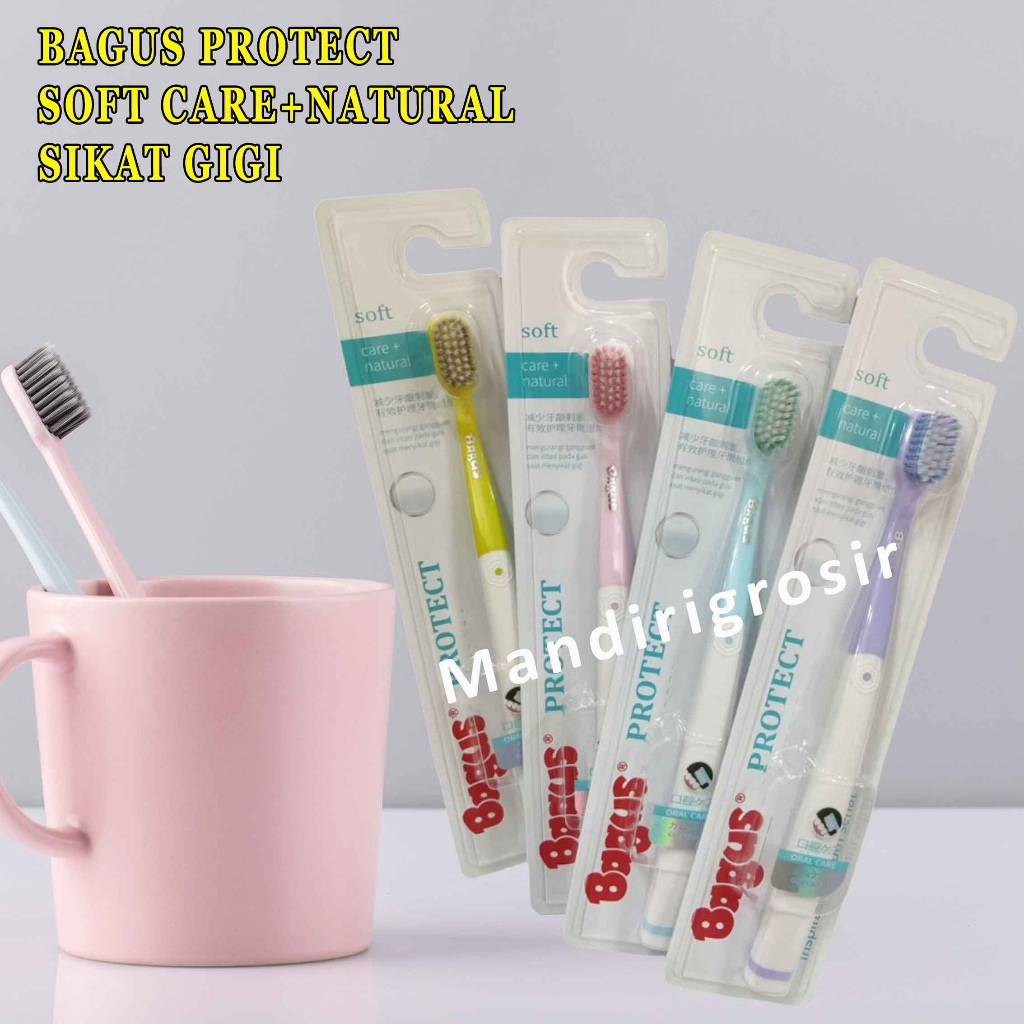 Jual Sikat Gigi* Bagus Protect* Soft Care+Natural | Shopee Indonesia