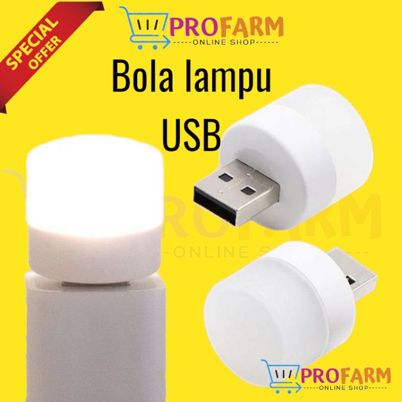 Jual LAMPU LED USB MINI / LAMPU MINI LED USB /LAMPU BACA BULAT PROFARM ...