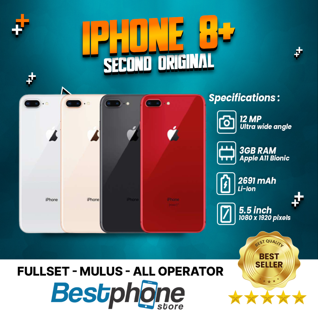 Jual iPhone 8 Plus 256GB 64GB Second Mulus Original Fullset | Shopee Indonesia