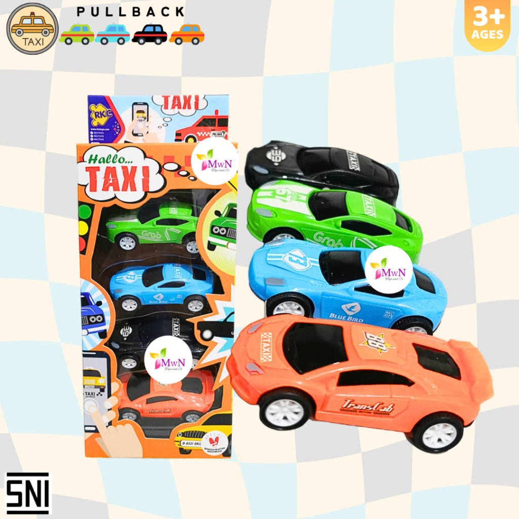 Jual MWN.TOYS Mobil TAXI 4 pcs No.B 4321 RKC | Shopee Indonesia
