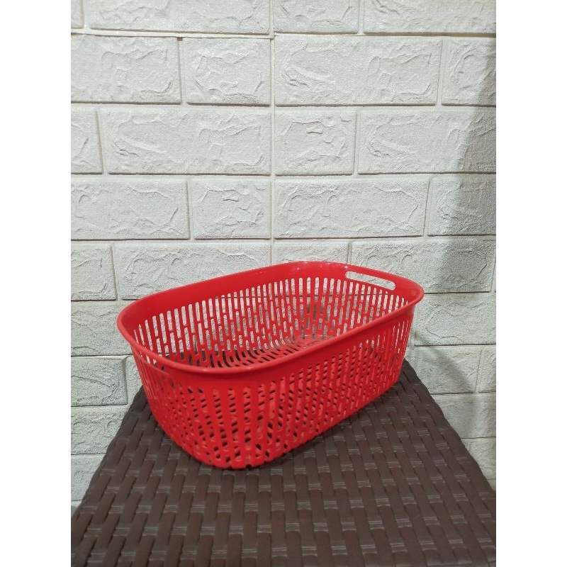 Jual Keranjang Serbaguna Plastik Kalo Palstik Segi Lubang / Baskom ...