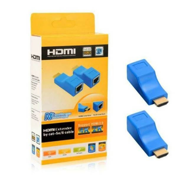 Jual HDMI to LAN HDMI to LAN Converter HDMI to LAN Adapter Extender Adapter RJ45 Female to HDMI ...