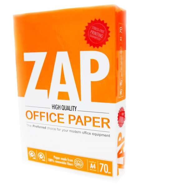 Jual OFFICE PAPER KERTAS HVS A4 70gr ZAP Foto Copy dan Print | Shopee ...