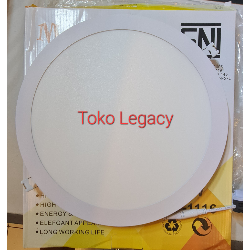 Jual DOWNLIGHT LED PANEL 24 WATT IB BULAT PUTIH SUPER SLIM TERANG ...