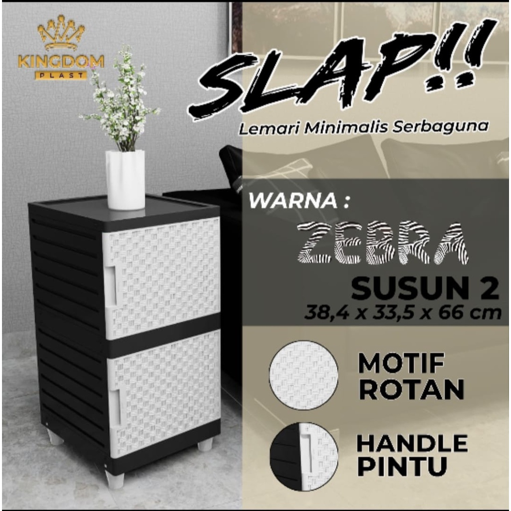Jual Lemari Plastik Pakaian Serbaguna Minimalis Slap Kingdom Zebra FULL ...