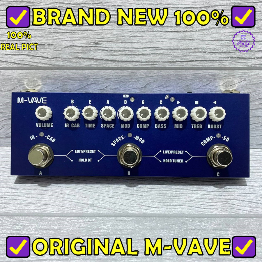 Jual Efek Bass M-VAVE Cube Baby Multi Effects Pedal / Muslady / CUVAVE ...