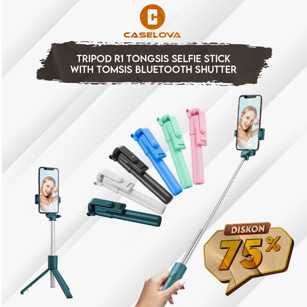 Jual Tripod R1 Tongsis Selfie Stick With Tomsis Bluetooth Shutter ...