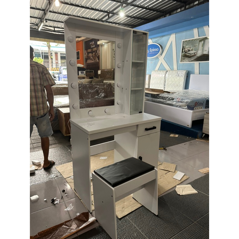 Jual meja rias lampu partikel board | Shopee Indonesia