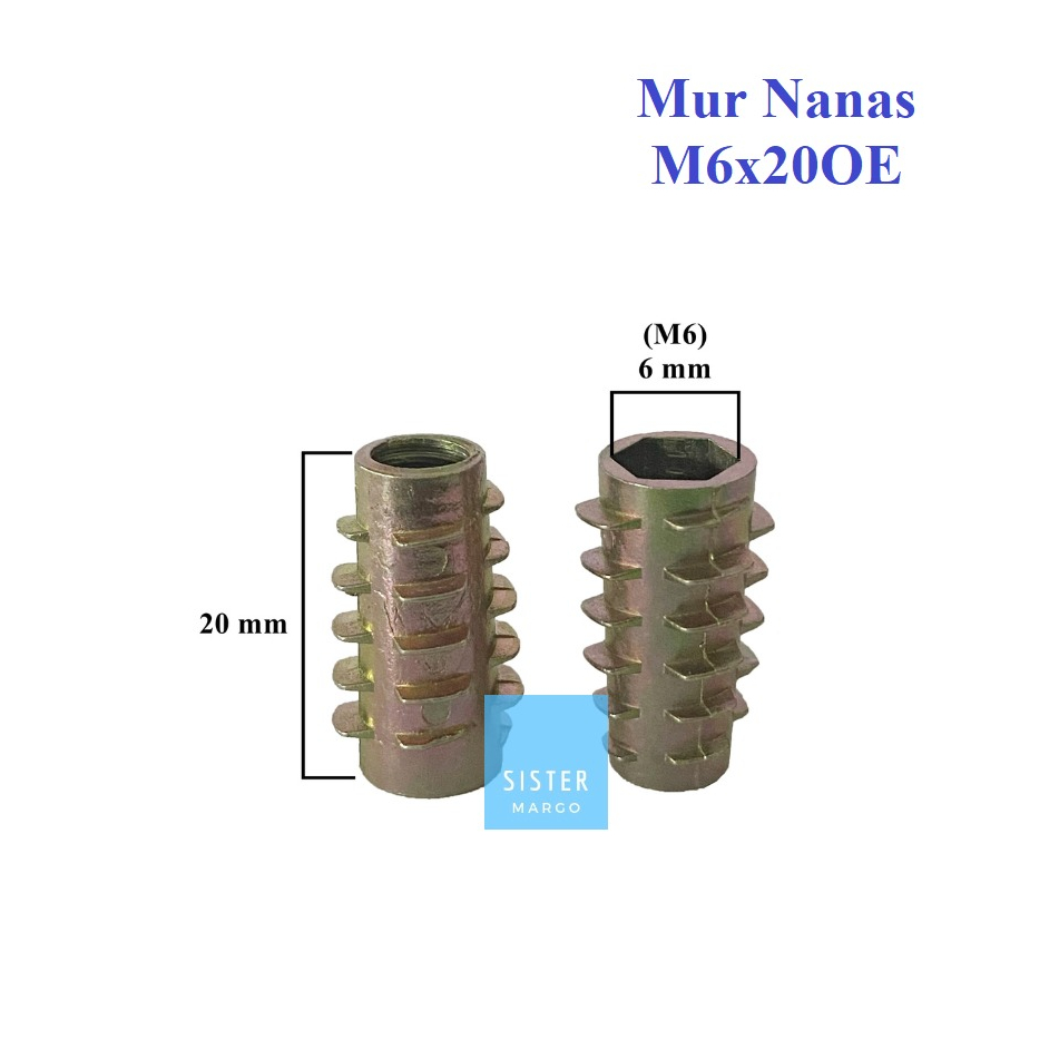 Jual Mur Nanas Mur Tanam OE M6x20 - Isi 10 Pcs | Shopee Indonesia