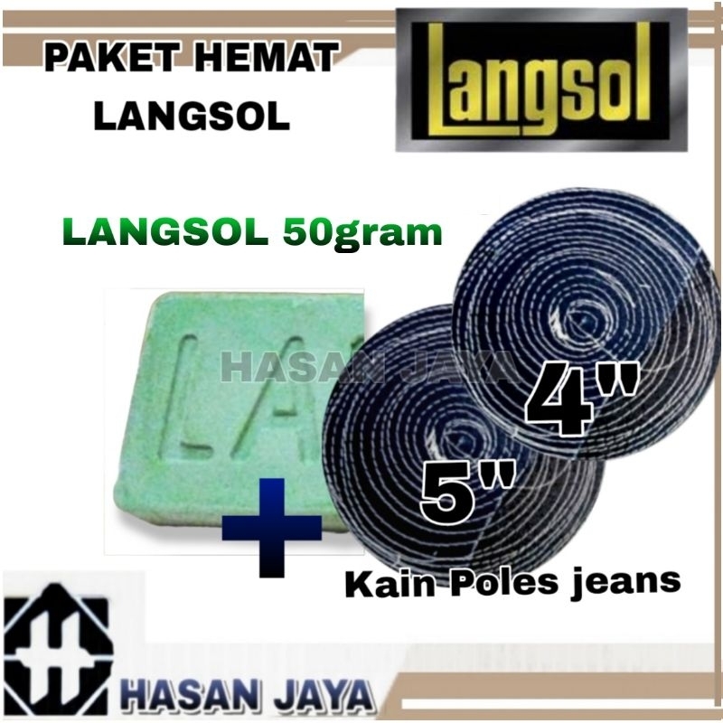 Jual BATU POLES LANGSOL / Watu Ijo / Kain Poles Jeans Stainless ...