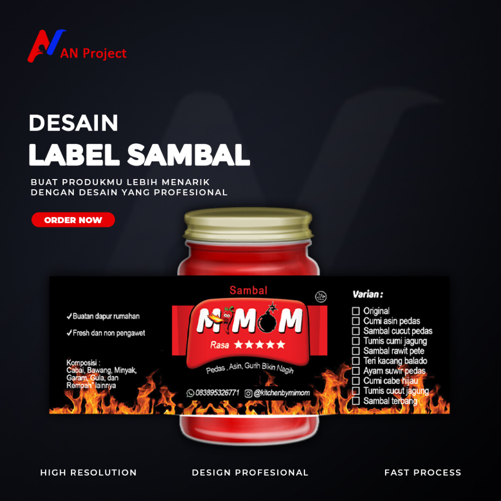 Jual Jasa Desain Label Profesional Sambal Label Spray Dll Shopee Indonesia