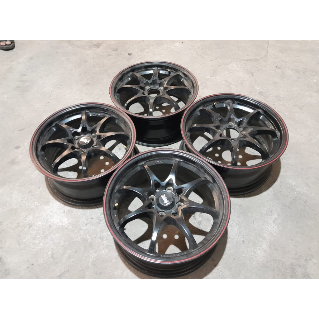 Jual Velg Mobil Bekas Ring 15 HIROSHIMA HSR R15 Lebar 6,5 Lubang 4 ET 40 | Shopee Indonesia